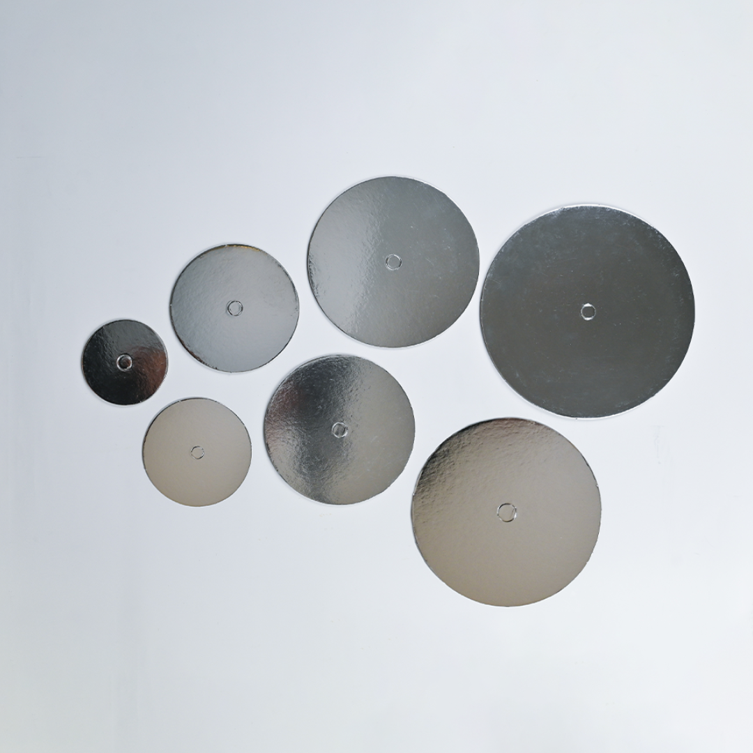 PERFORATED CARD SILVER BOARD Round