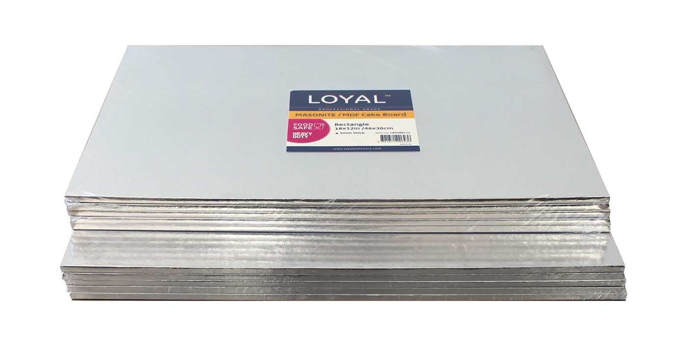 Rectangle Masonite Board Silver